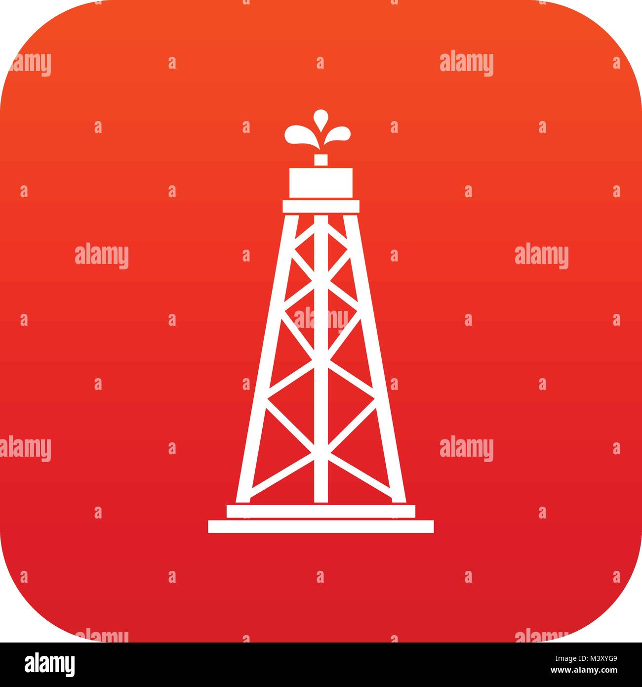 Oil rig icon digital red Stock Vector Image & Art - Alamy