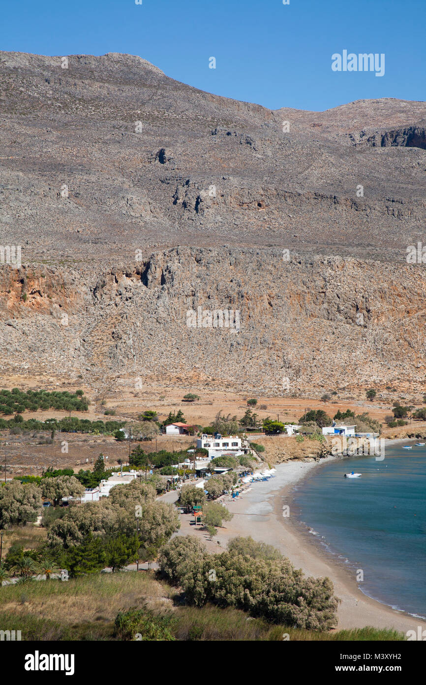 View of Kato Zakros and its beach, Crete island, Greece, Europe Stock ...