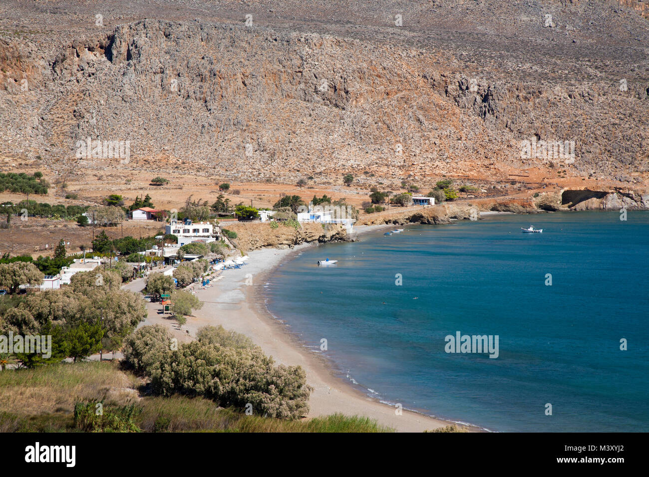 View of Kato Zakros and its beach, Crete island, Greece, Europe Stock ...