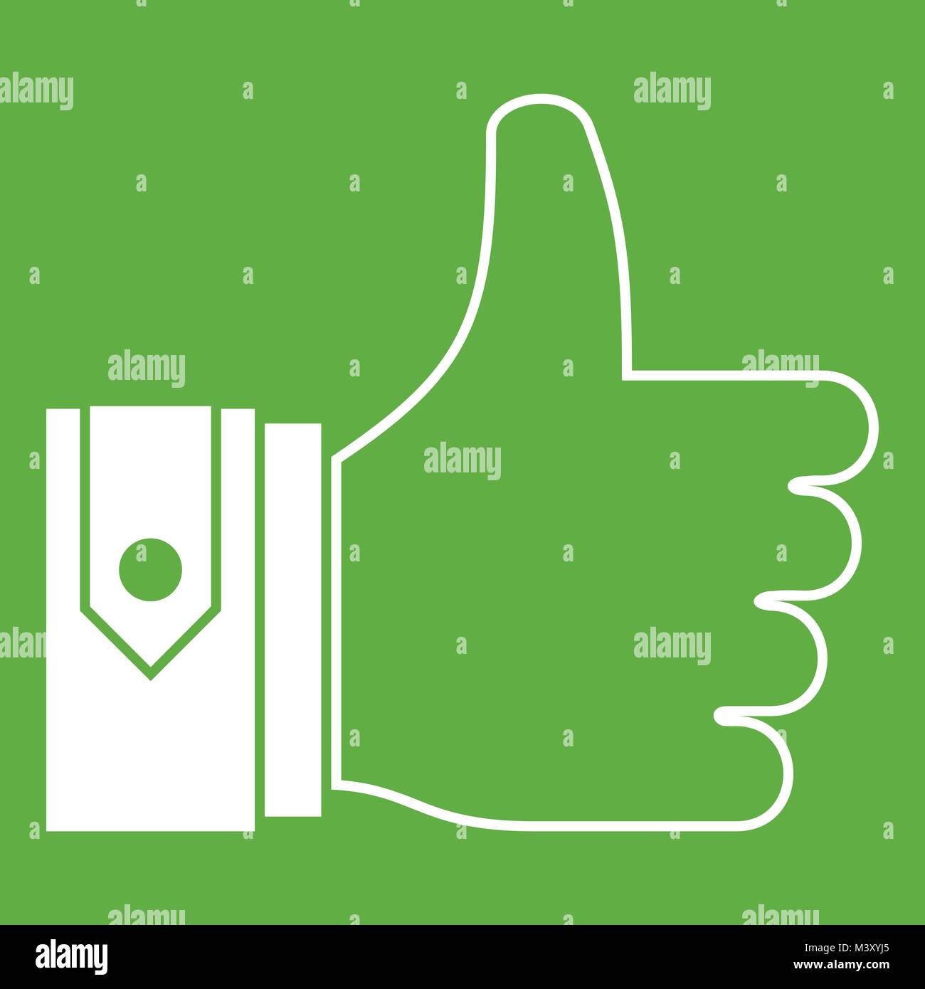 Thumbs up icon green Stock Vector Image & Art - Alamy