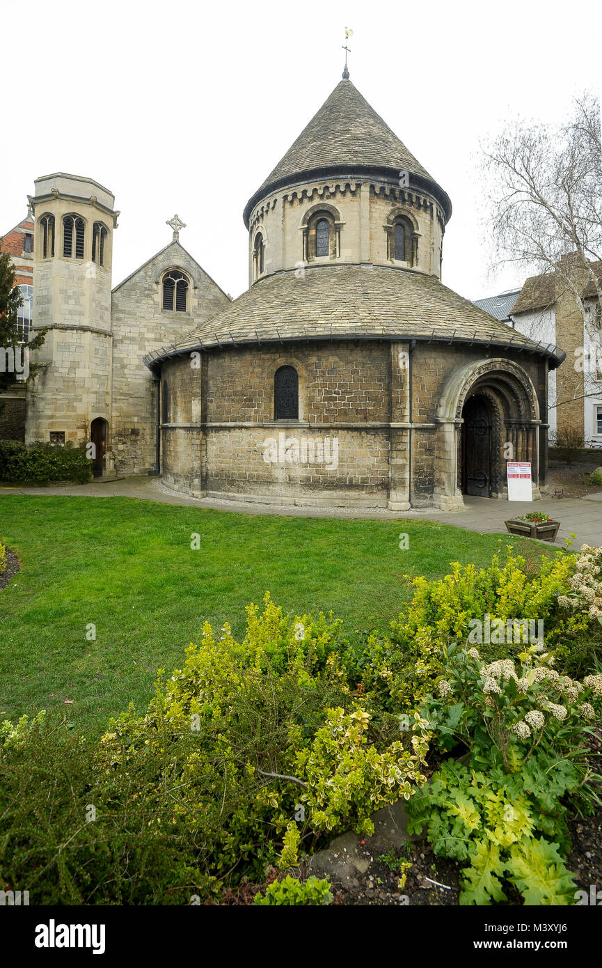 Norman style Church of the Holy Sepulchre called also The Round Church ...