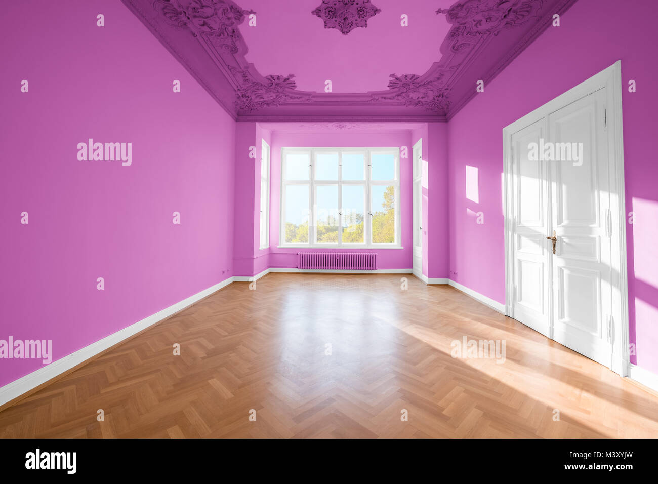 empty room in beautiful apartment - real estate interior Stock Photo ...
