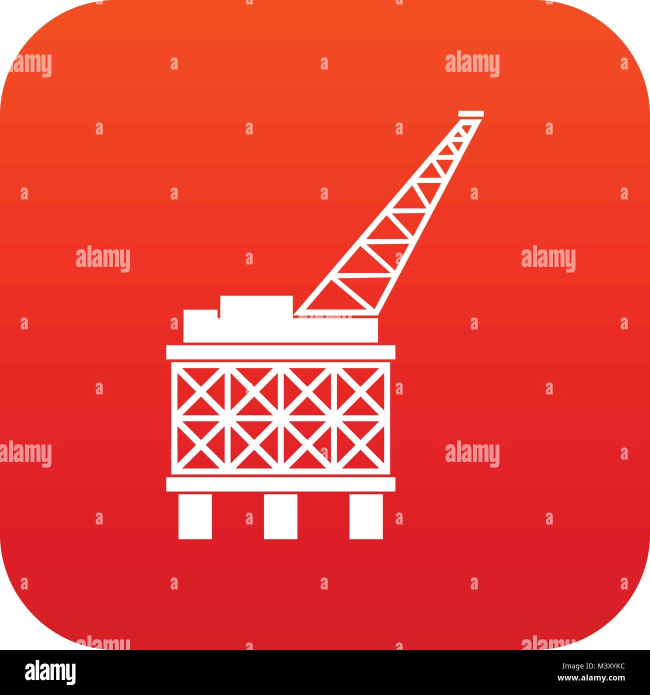 Oil platform icon digital red Stock Vector Image & Art - Alamy