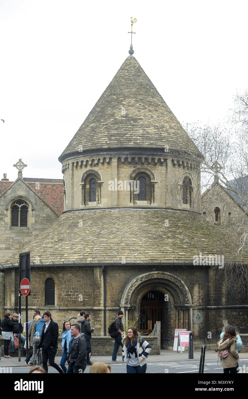Norman style Church of the Holy Sepulchre called also The Round Church ...