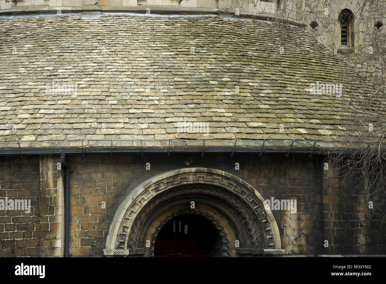 Norman style Church of the Holy Sepulchre called also The Round Church ...