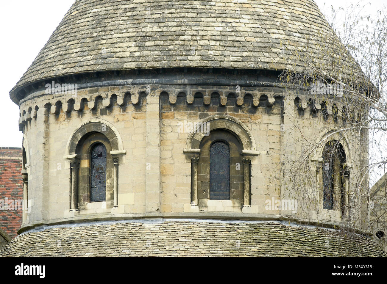 Norman style Church of the Holy Sepulchre called also The Round Church ...