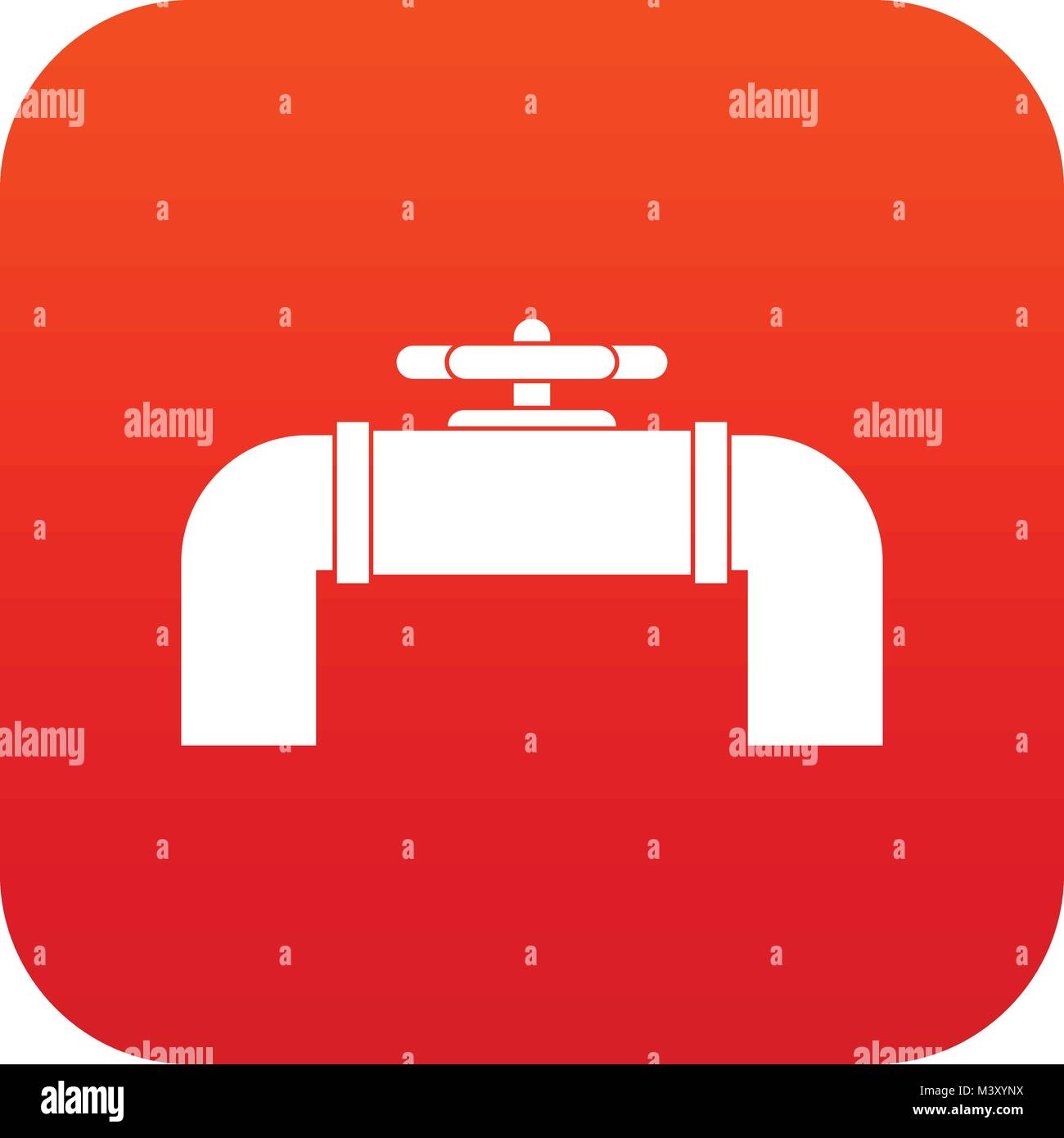 Industrial pipe valve icon digital red Stock Vector Image & Art - Alamy