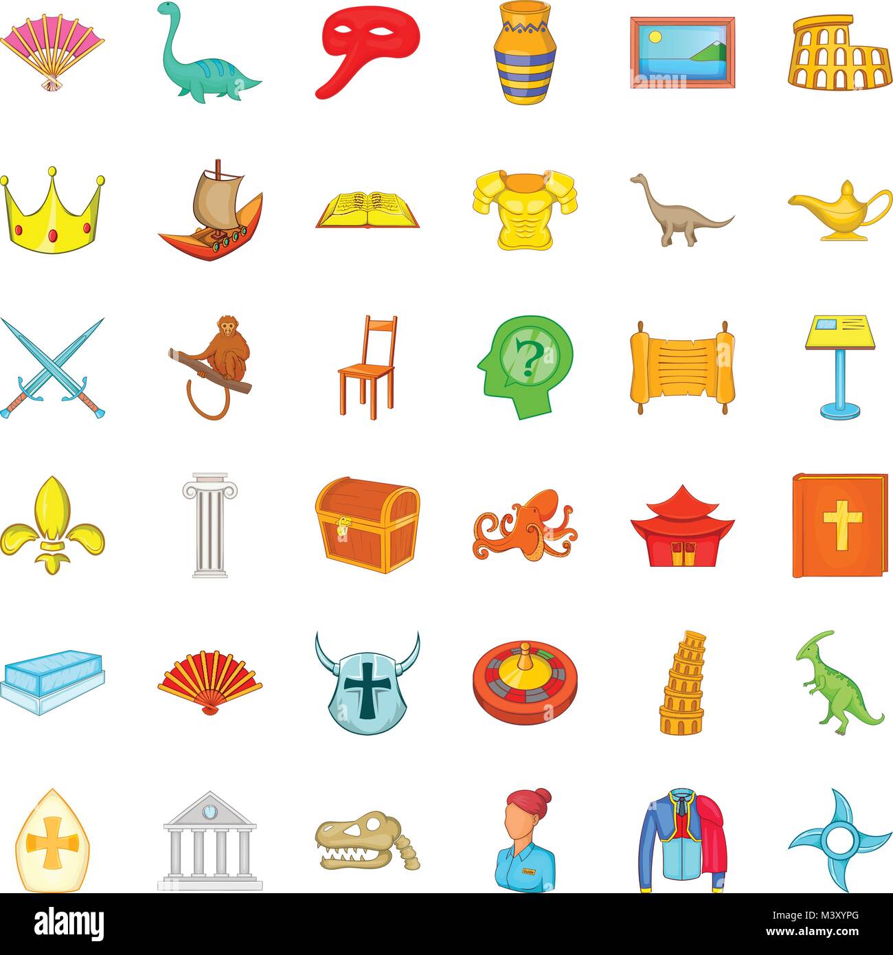 Museum curator icons set, cartoon style Stock Vector Image & Art - Alamy