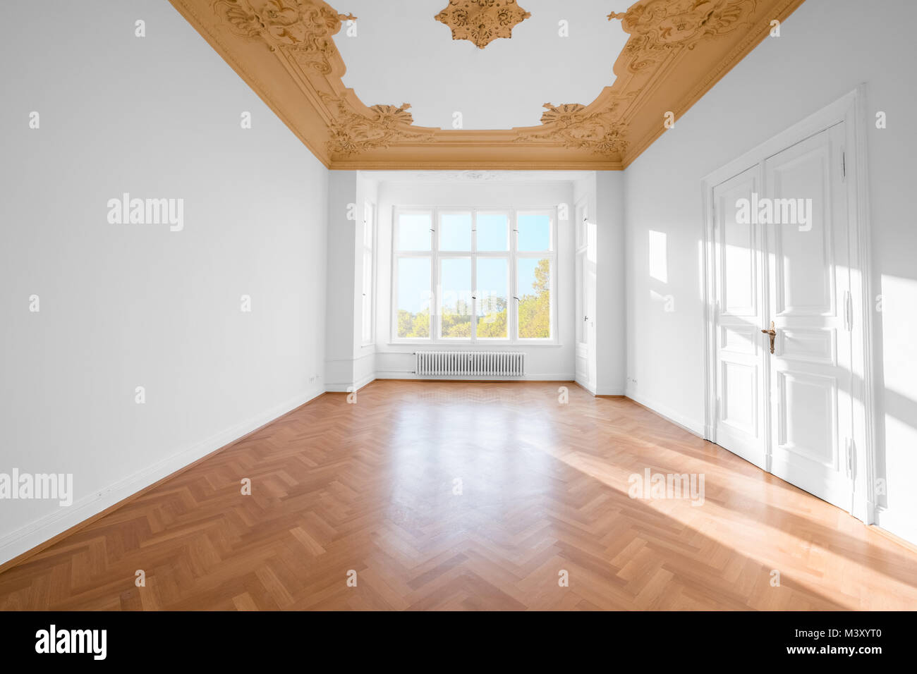 empty room in beautiful apartment - real estate interior Stock Photo ...