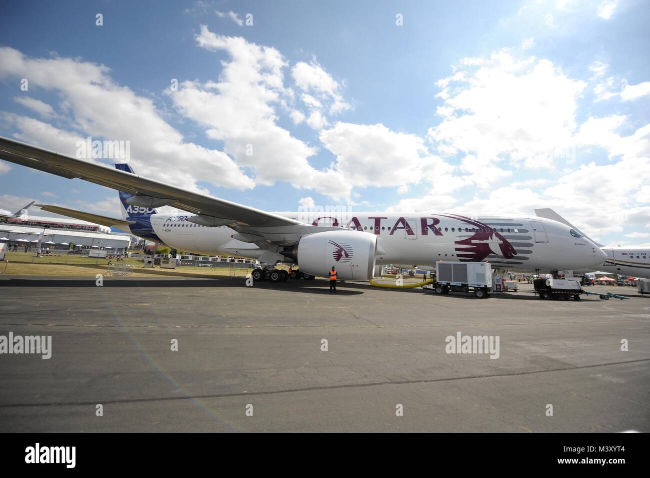 Aircraft, airport, airshow, Farnborough England Stock Photo - Alamy