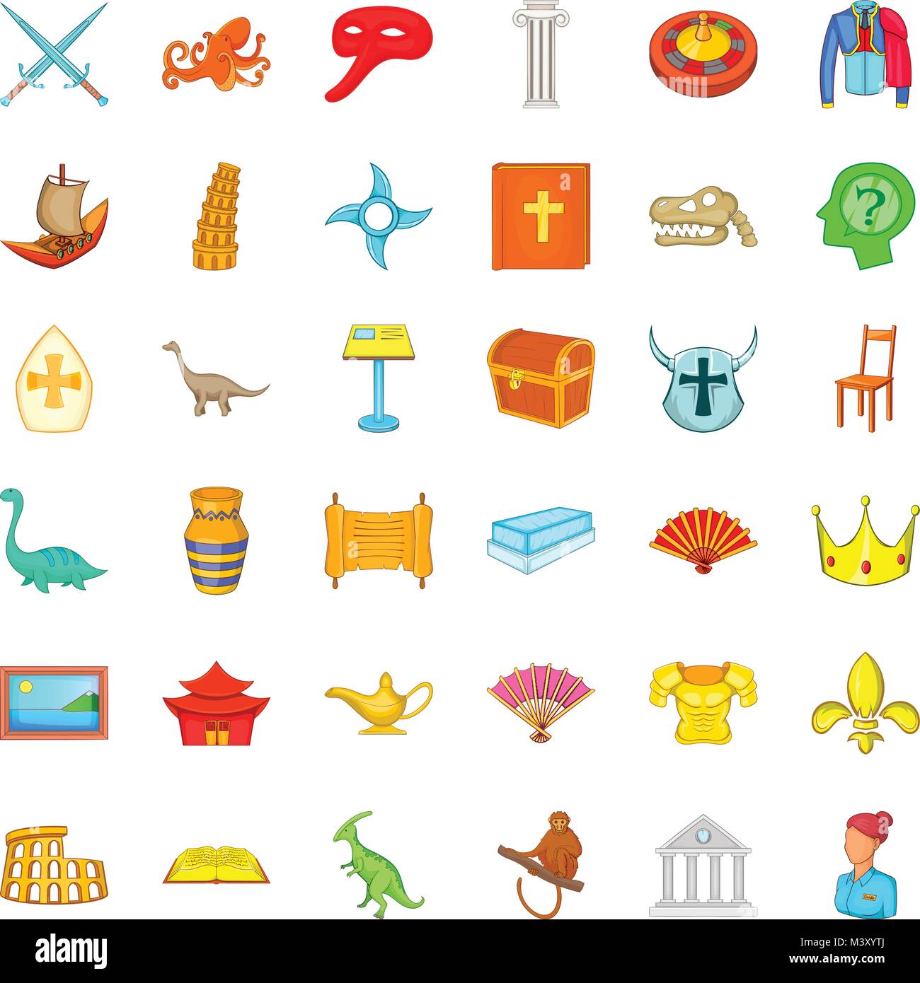 Ancient world icons set, cartoon style Stock Vector Image & Art - Alamy