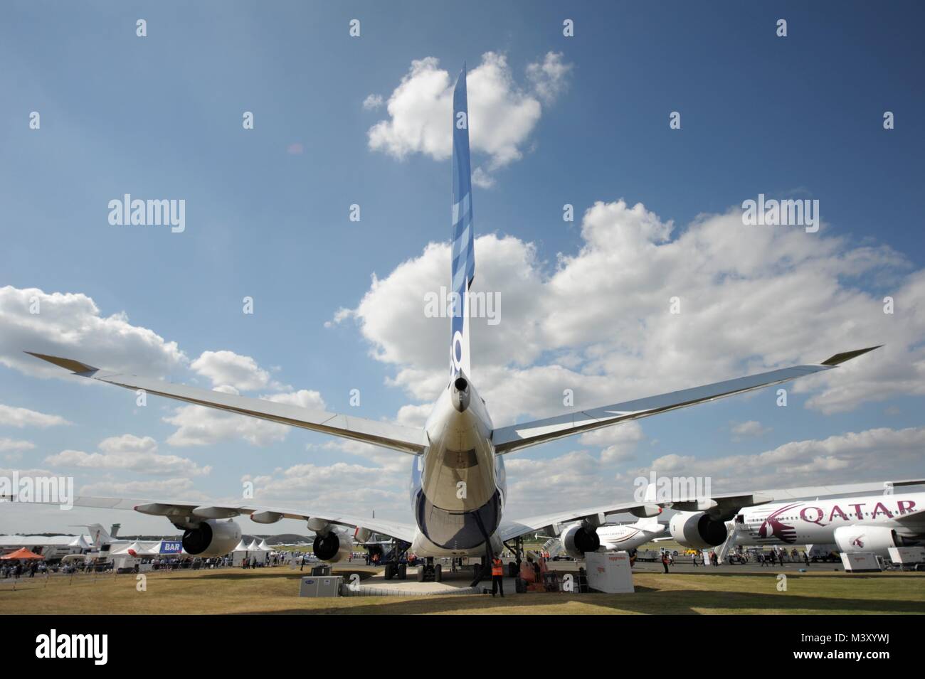 Aircraft, airport, airshow, Farnborough England Stock Photo - Alamy