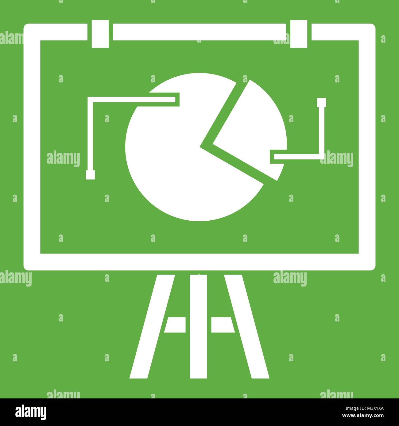 Flip chart with statistics icon green Stock Vector Image & Art - Alamy