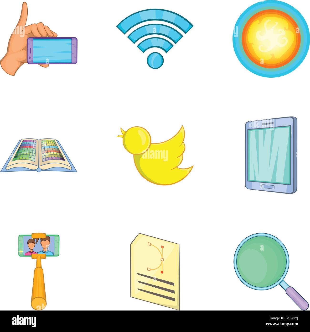 Impression icons set, cartoon style Stock Vector Image & Art - Alamy