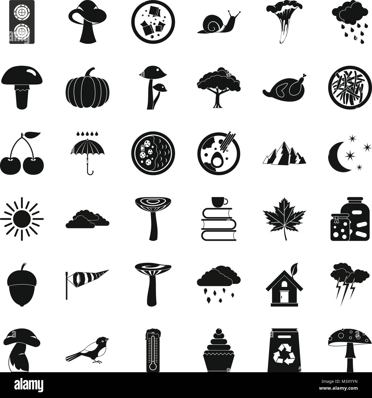 Forest plantation icons set, simple style Stock Vector Image & Art - Alamy