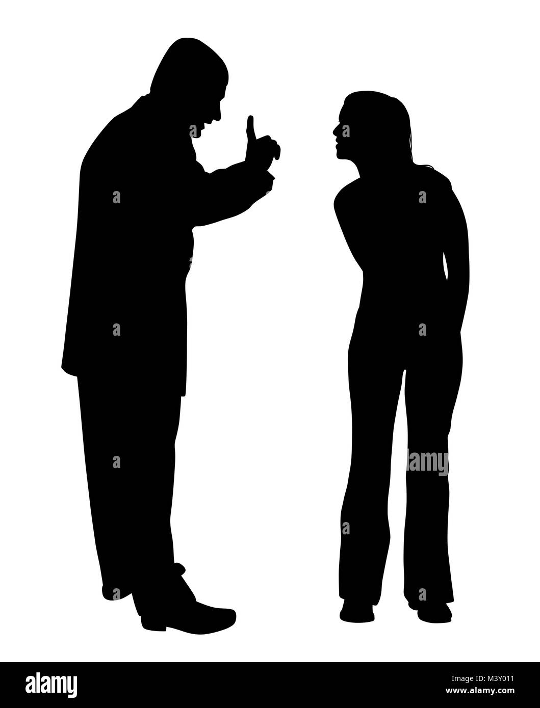 Father daughter fight Stock Vector Images - Alamy