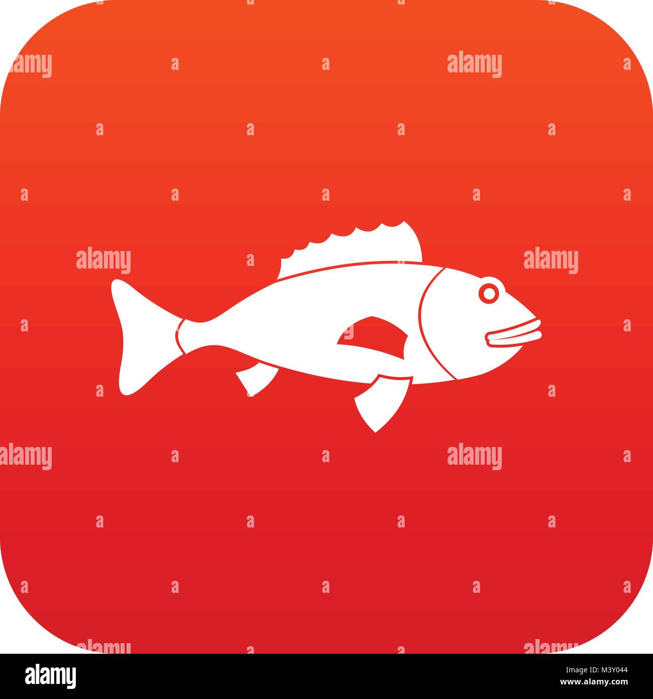 Fish icon digital red Stock Vector Image & Art - Alamy