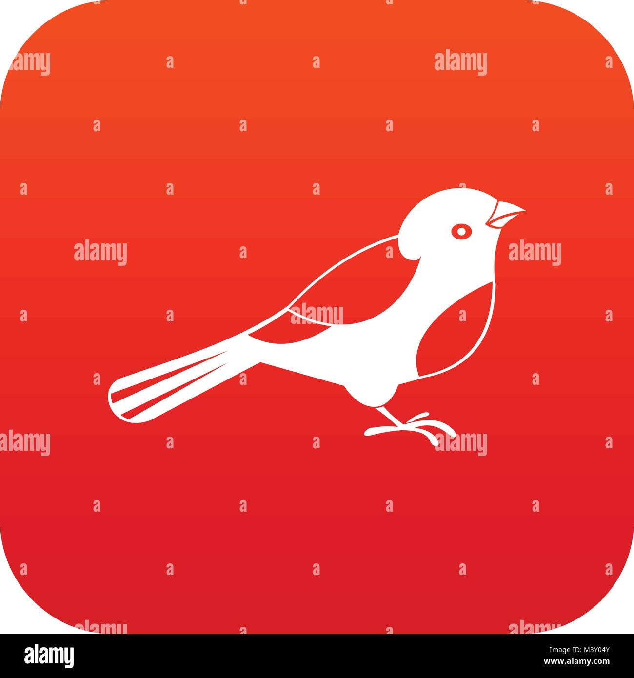 Bird icon digital red Stock Vector Image & Art - Alamy