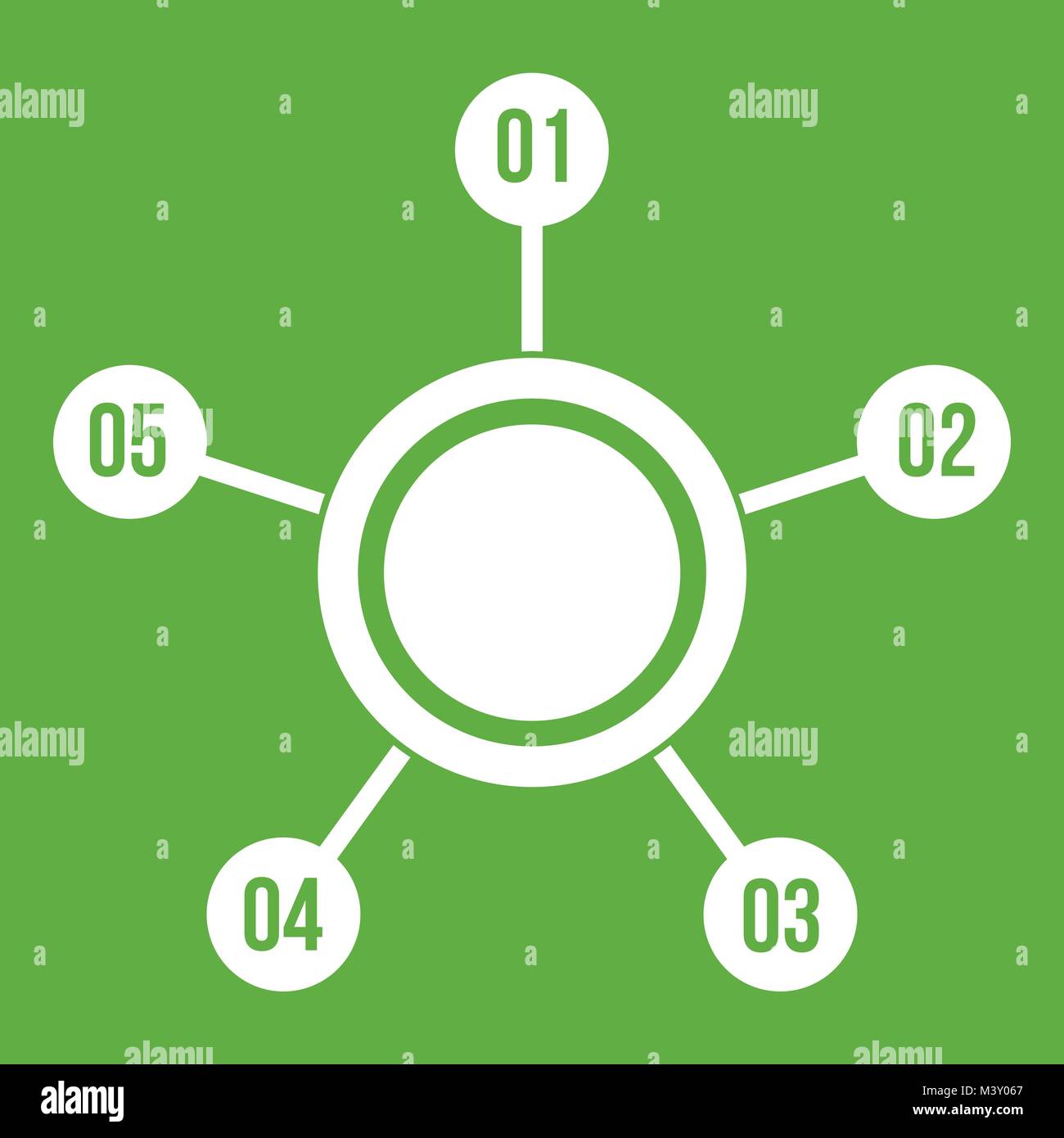 Circle chart with numbers icon green Stock Vector Image & Art - Alamy