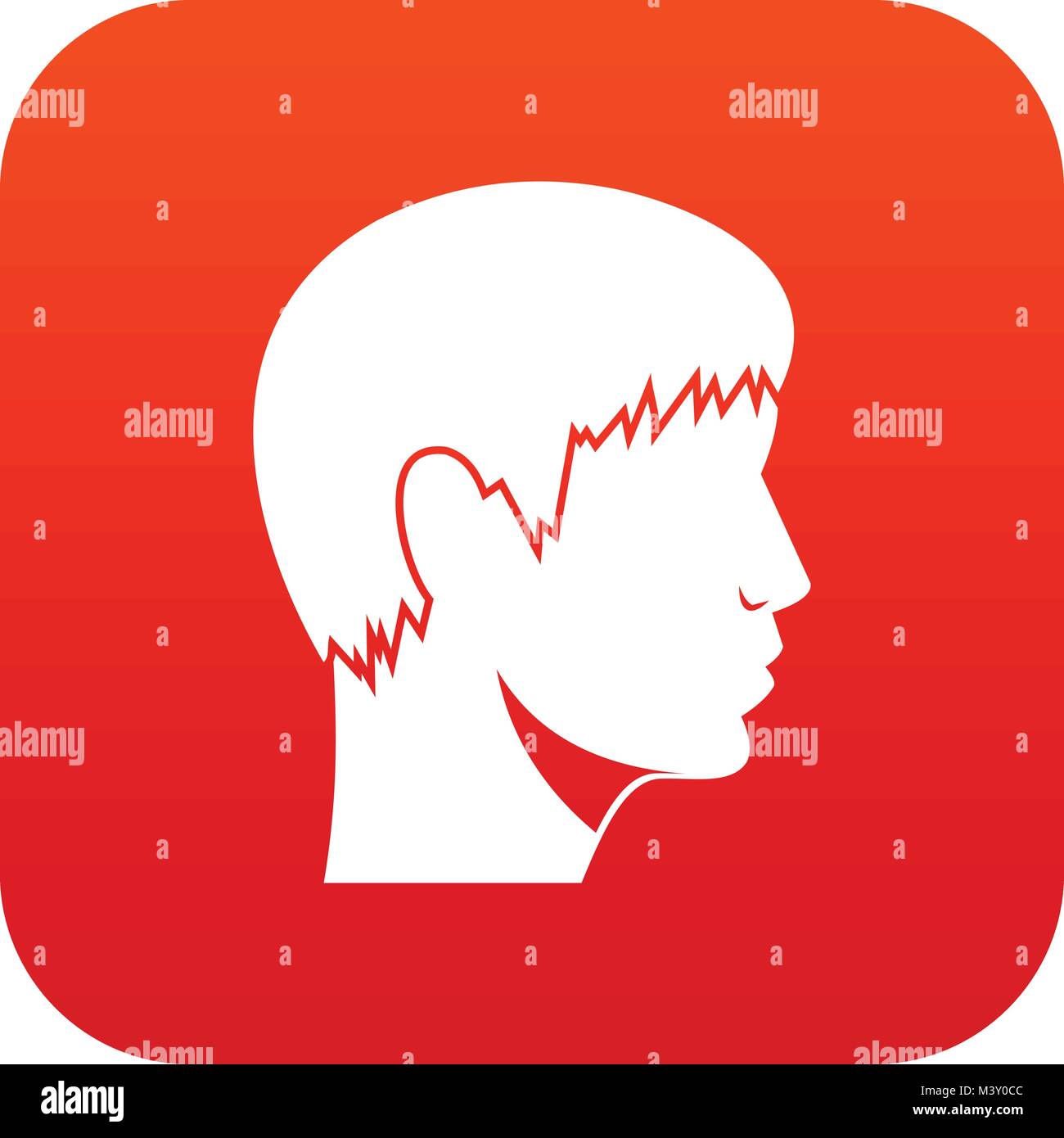 Man head icon digital red Stock Vector Image & Art - Alamy