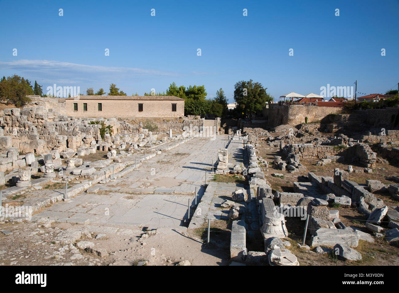 Europe, Greece, Peloponnese, ancient Corinth, archaeological site ...