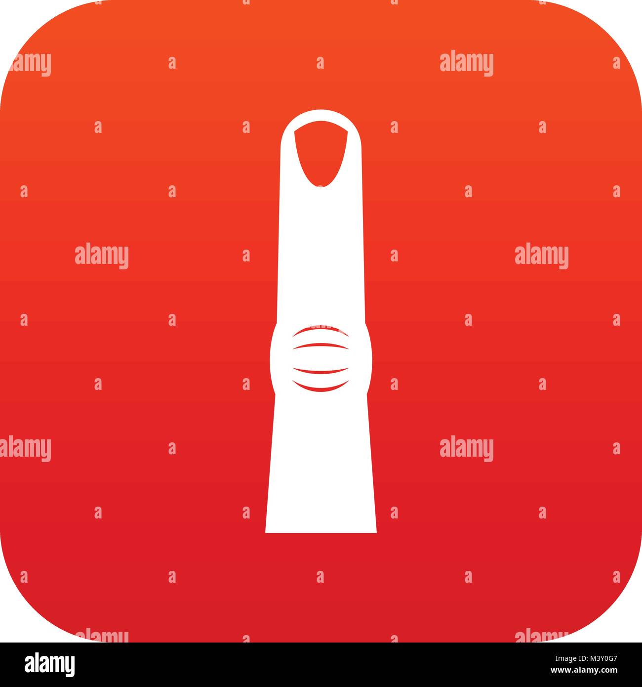 Finger icon digital red Stock Vector Image & Art - Alamy