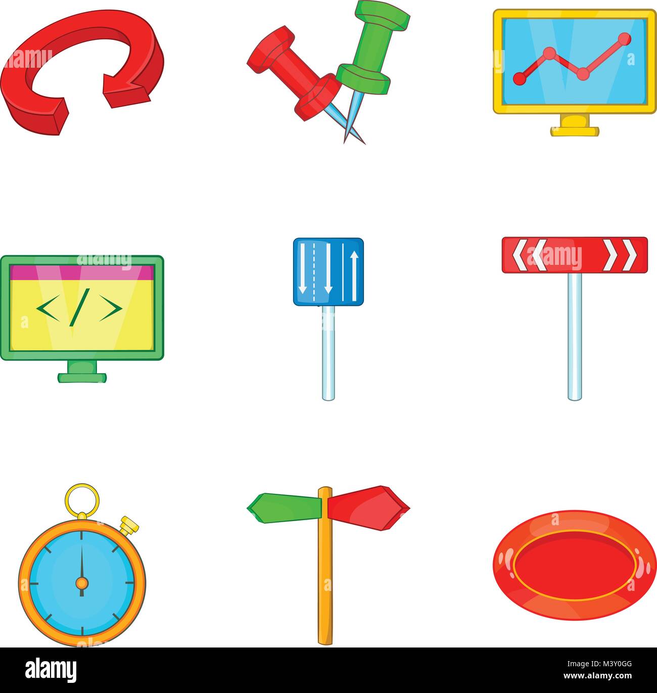 Mark icons set, cartoon style Stock Vector Image & Art - Alamy