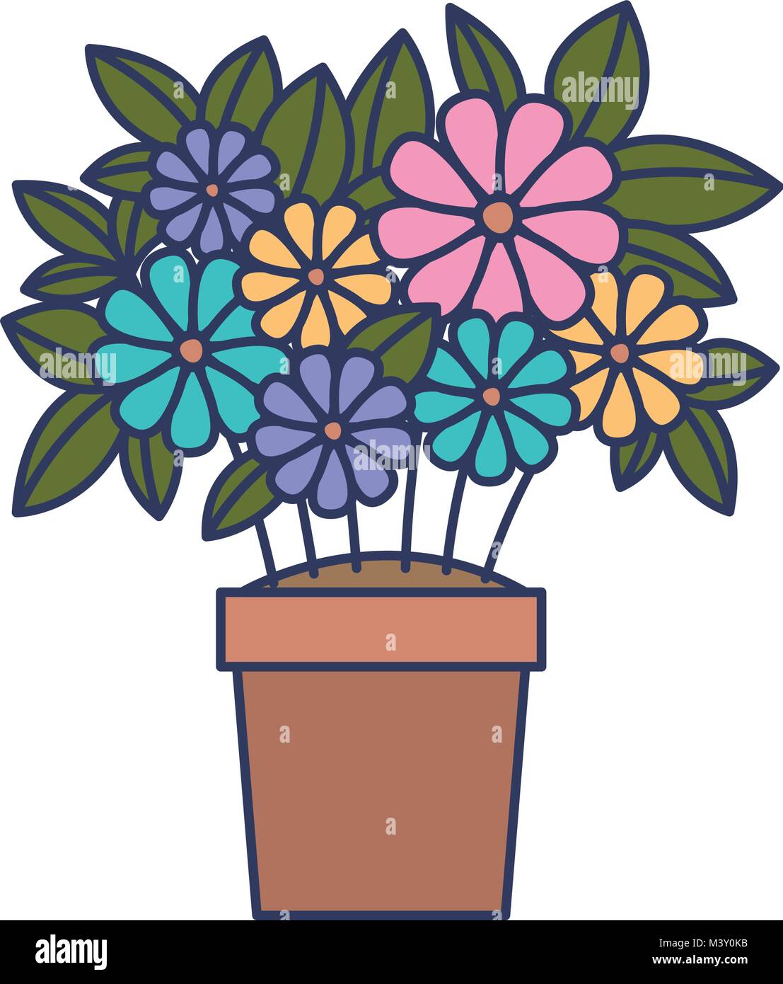 Decorated Flower Pot Clip Art