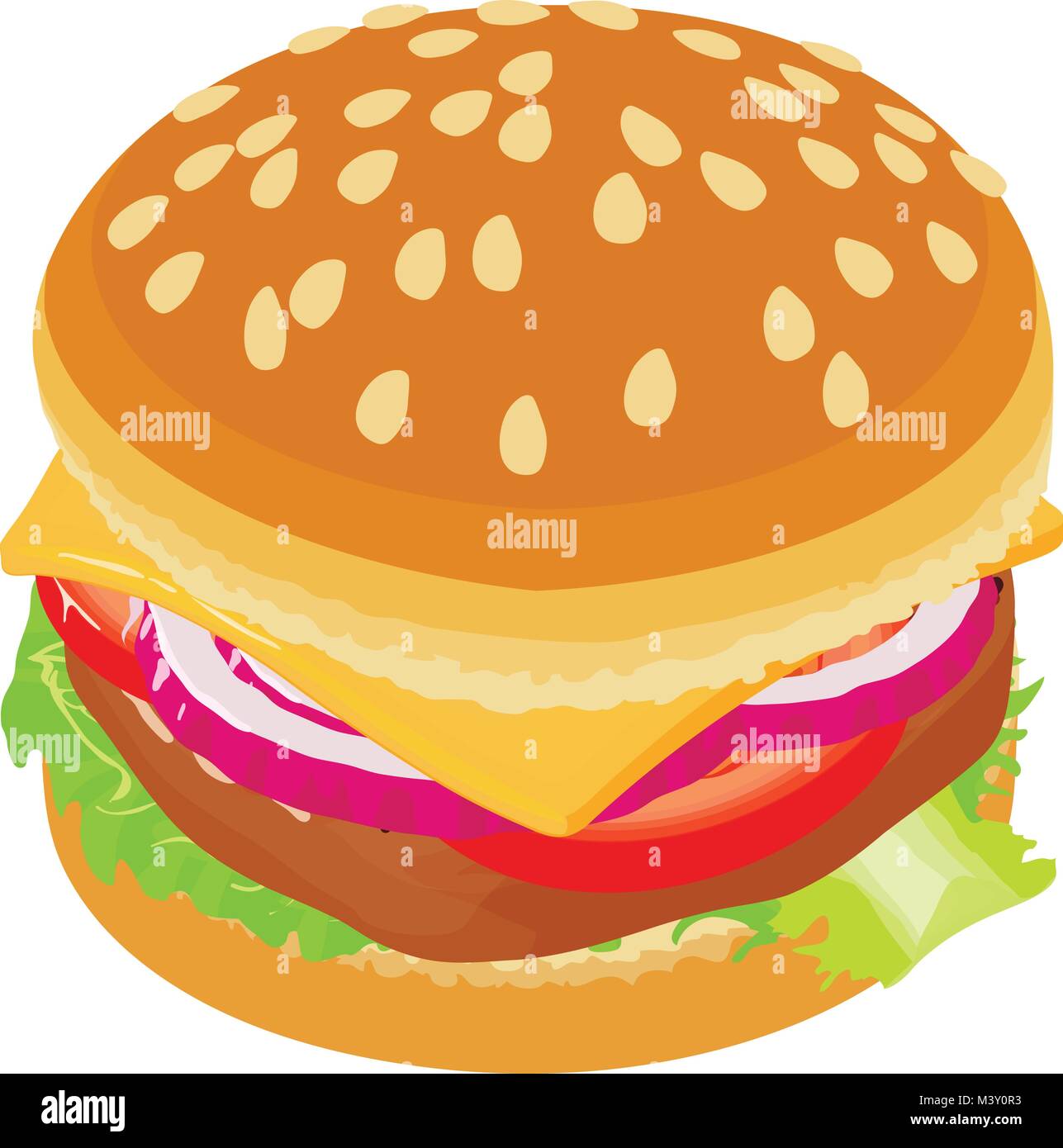 Big burger icon, isometric style Stock Vector Image & Art - Alamy