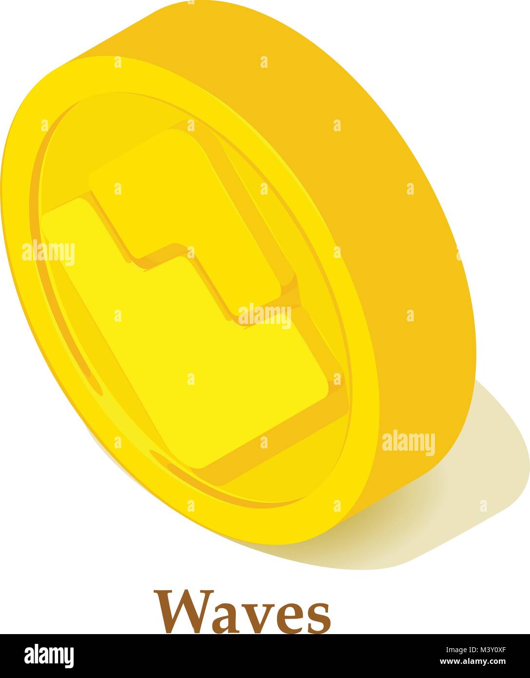 Waves icon, isometric style Stock Vector Image & Art - Alamy