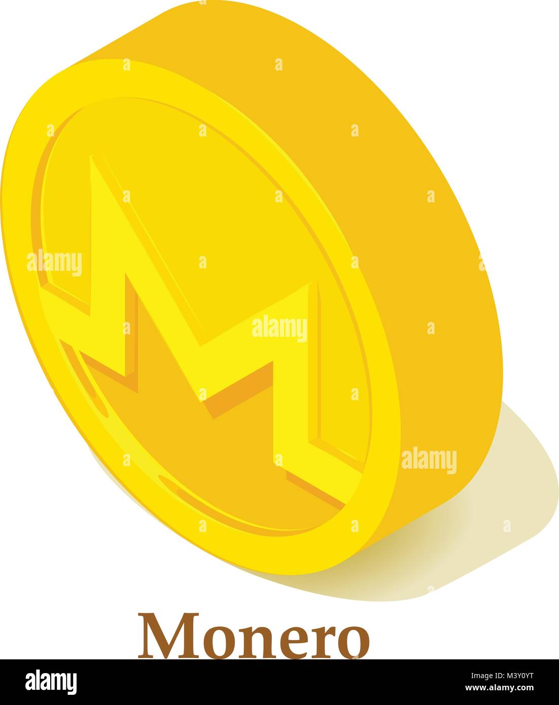 Isolated gold coin monero Stock Vector Images - Alamy