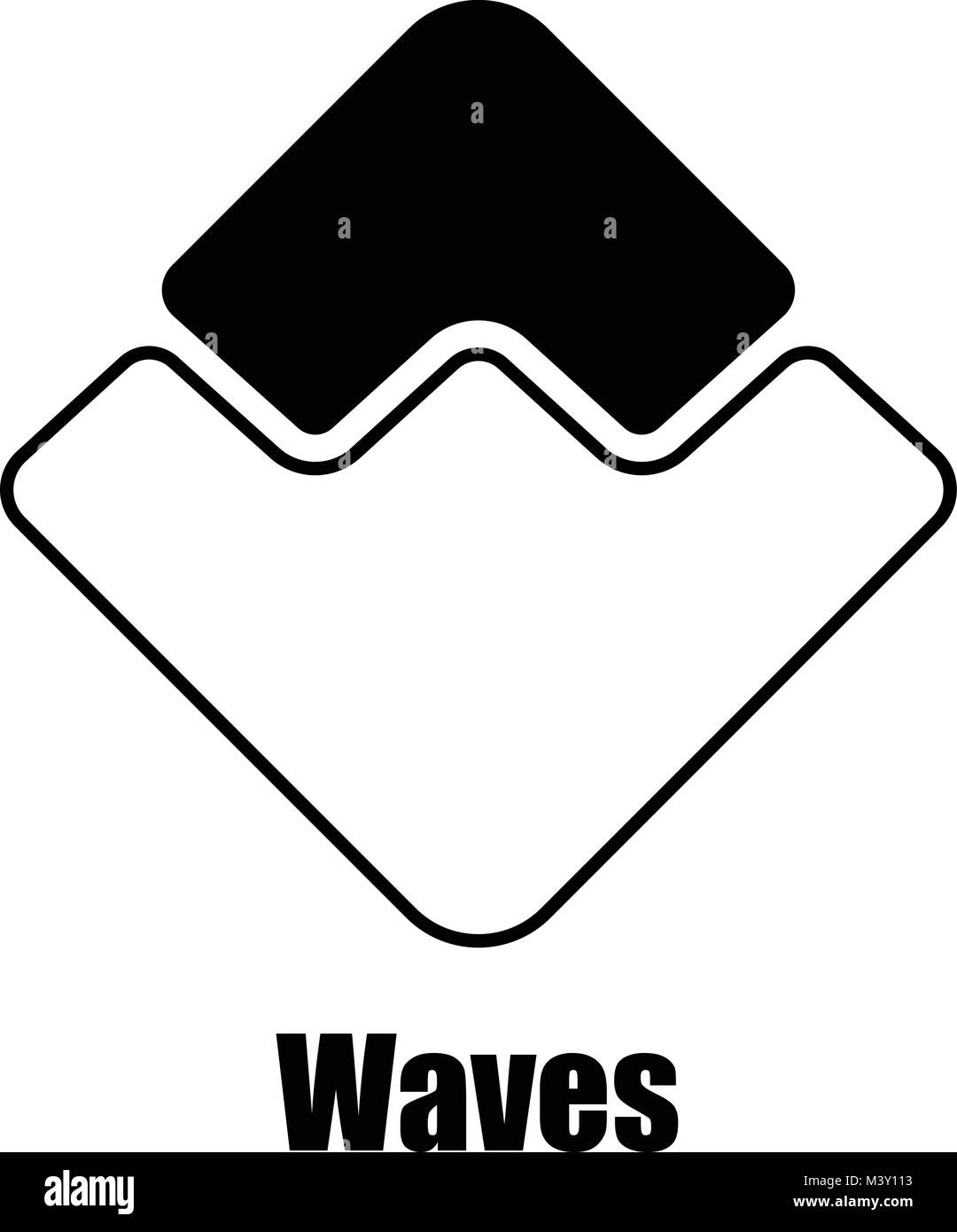 Waves icon, simple style Stock Vector Image & Art - Alamy