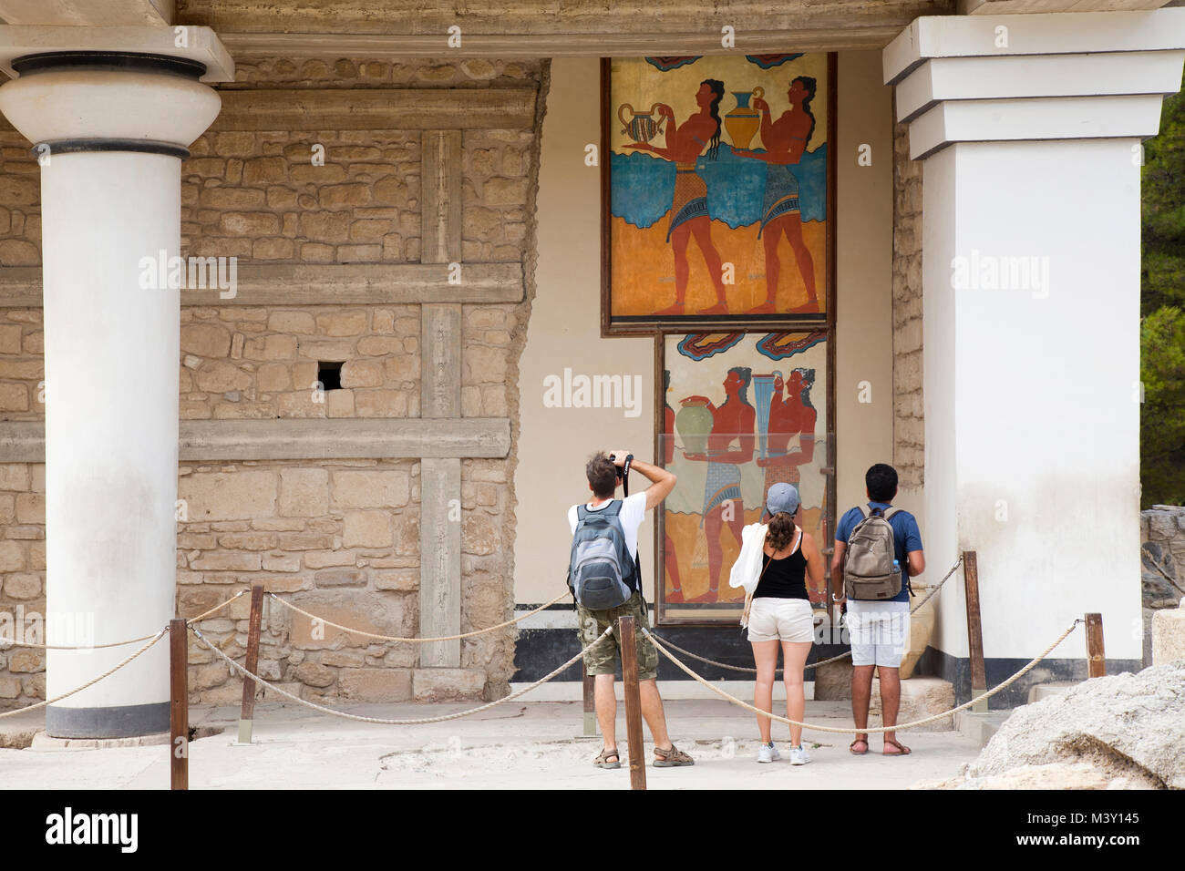 South propylaeum, Cup bearer fresco and Procession fresco, Knossos ...