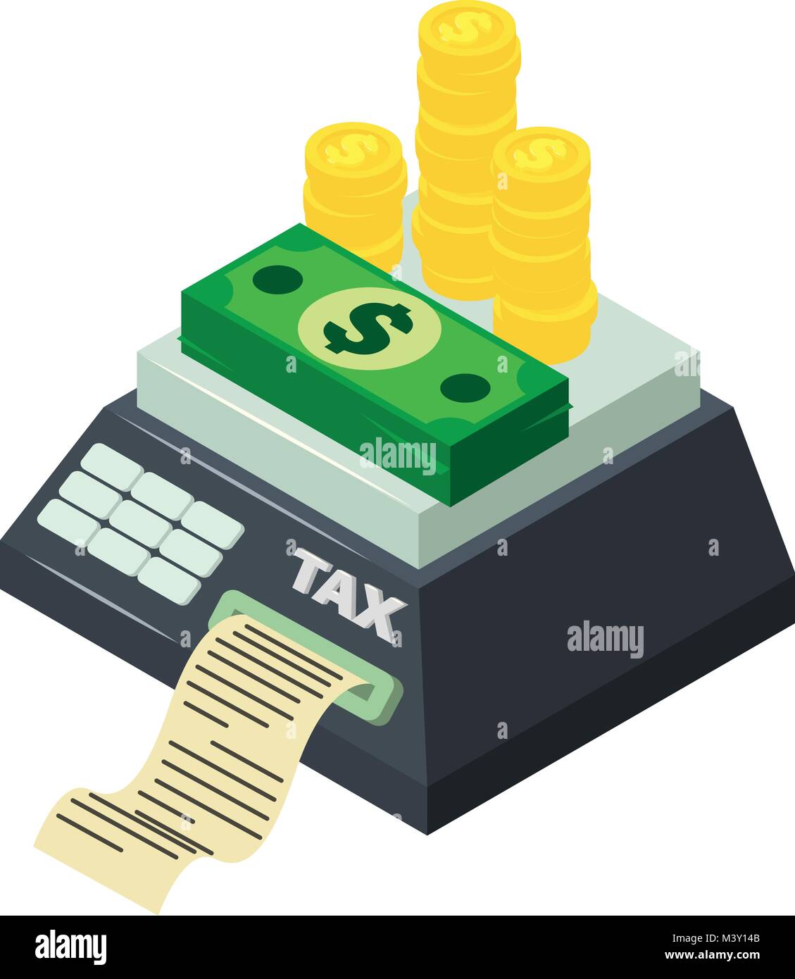 Tax machine icon, isometric style Stock Vector Image & Art - Alamy
