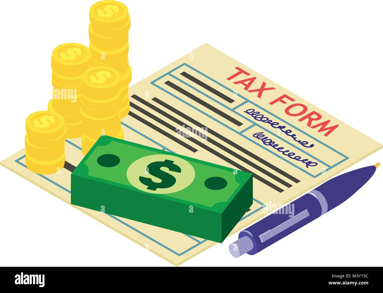 Tax declaration icon, isometric style Stock Vector Image & Art - Alamy