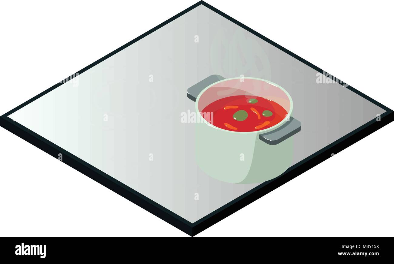 Induction cooker icon, isometric style Stock Vector Image & Art - Alamy