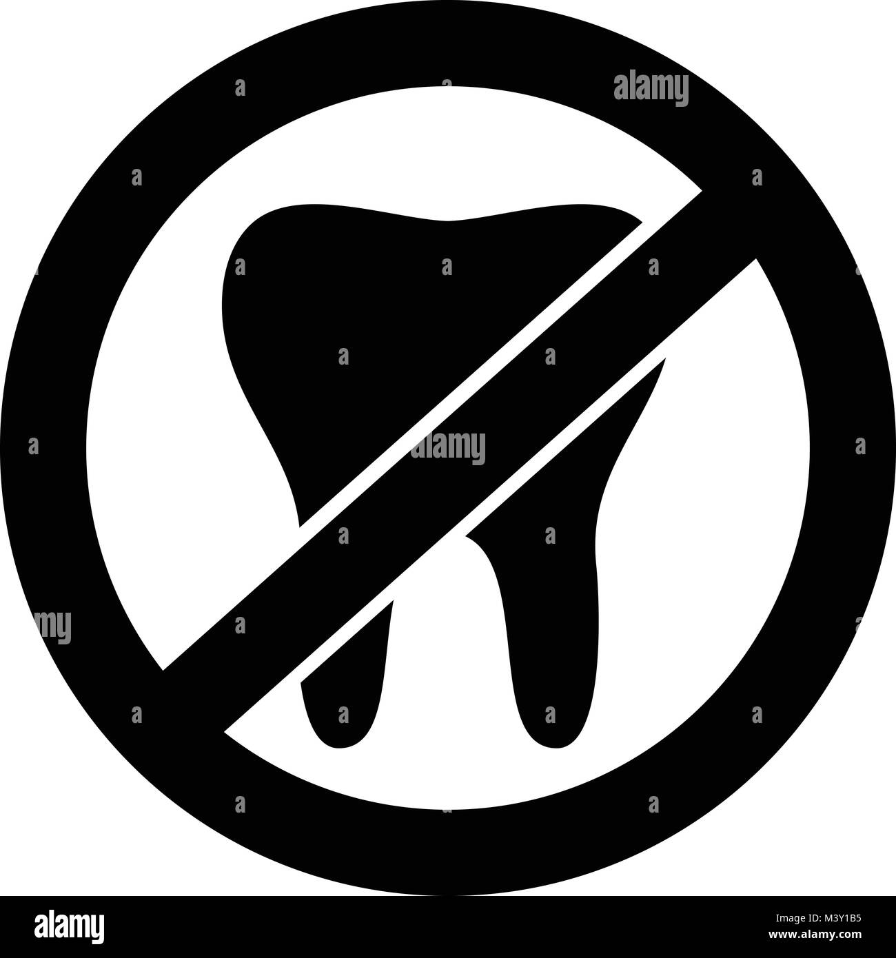 No tooth icon, simple style Stock Vector Image & Art - Alamy