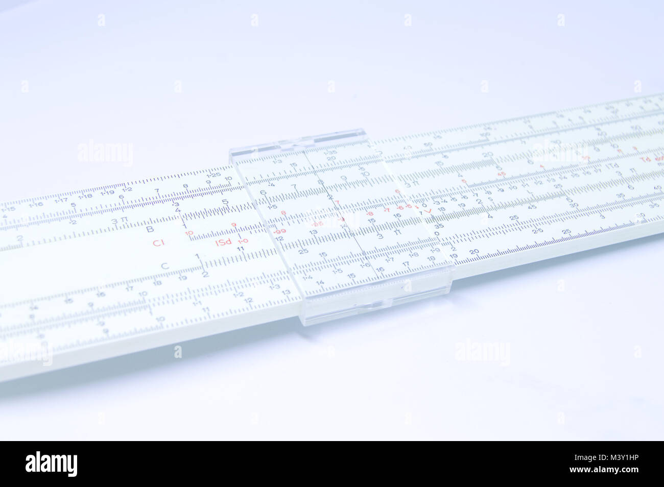 Engineer's slide rule for doing mathematical calculations before ...