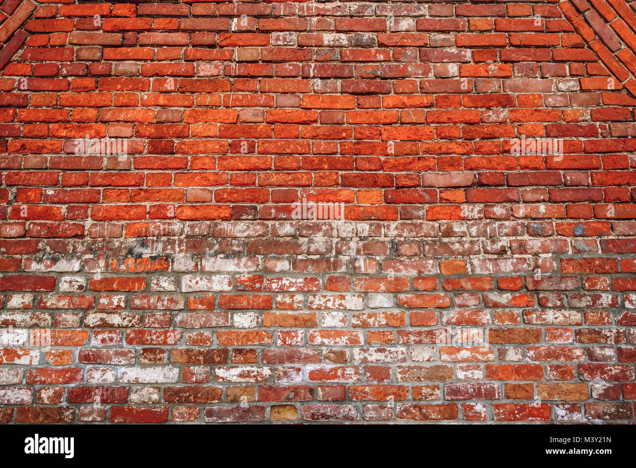 Background of Old Chipped Red Brick Wall Stock Photo - Alamy