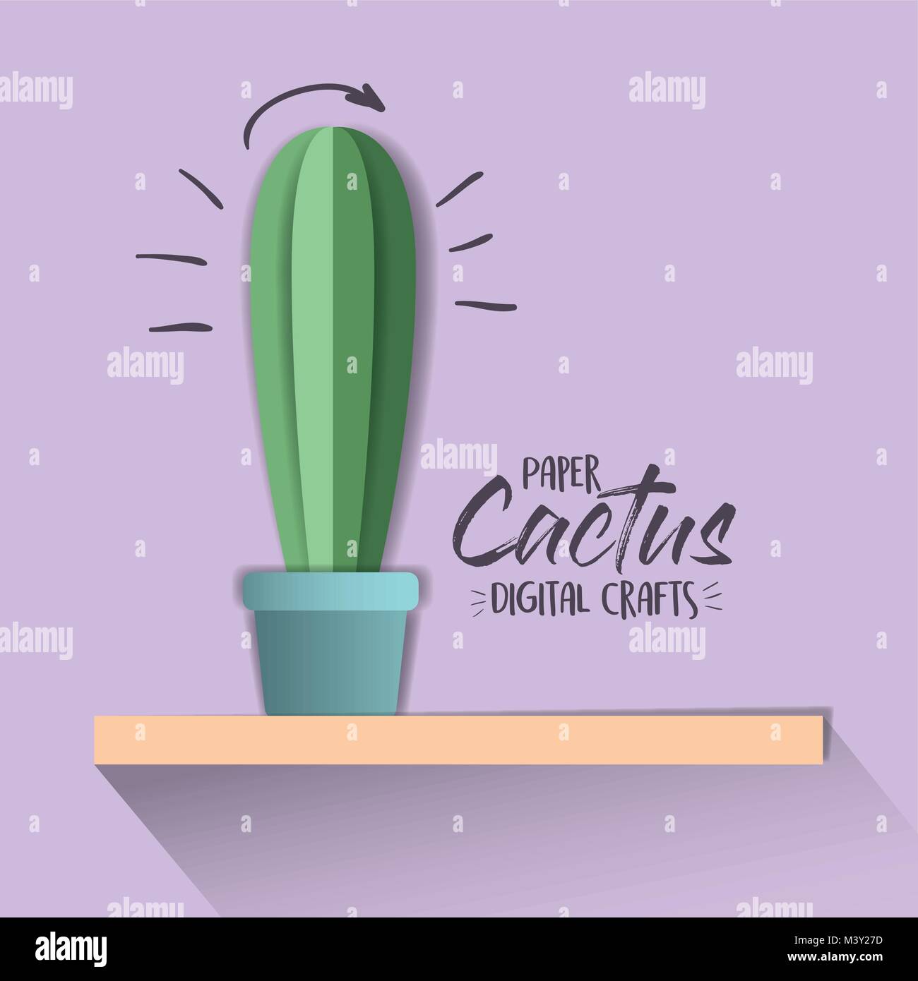 paper cactus digital craft Stock Vector Image & Art - Alamy