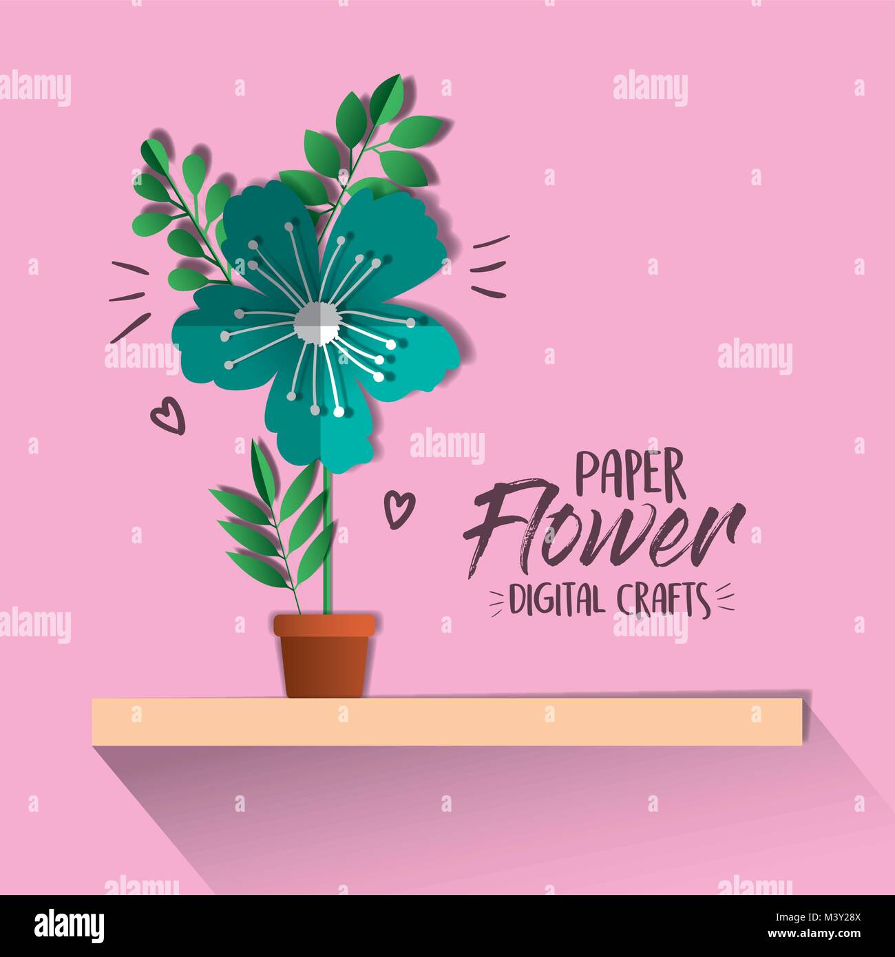 Flower pot collage Stock Vector Images - Alamy