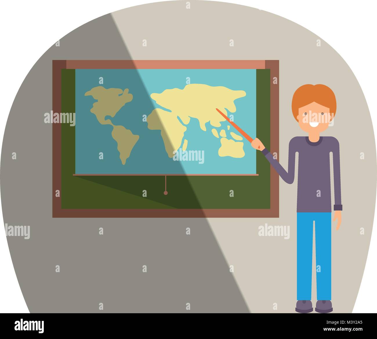 Male teacher in class character Stock Vector Images - Alamy