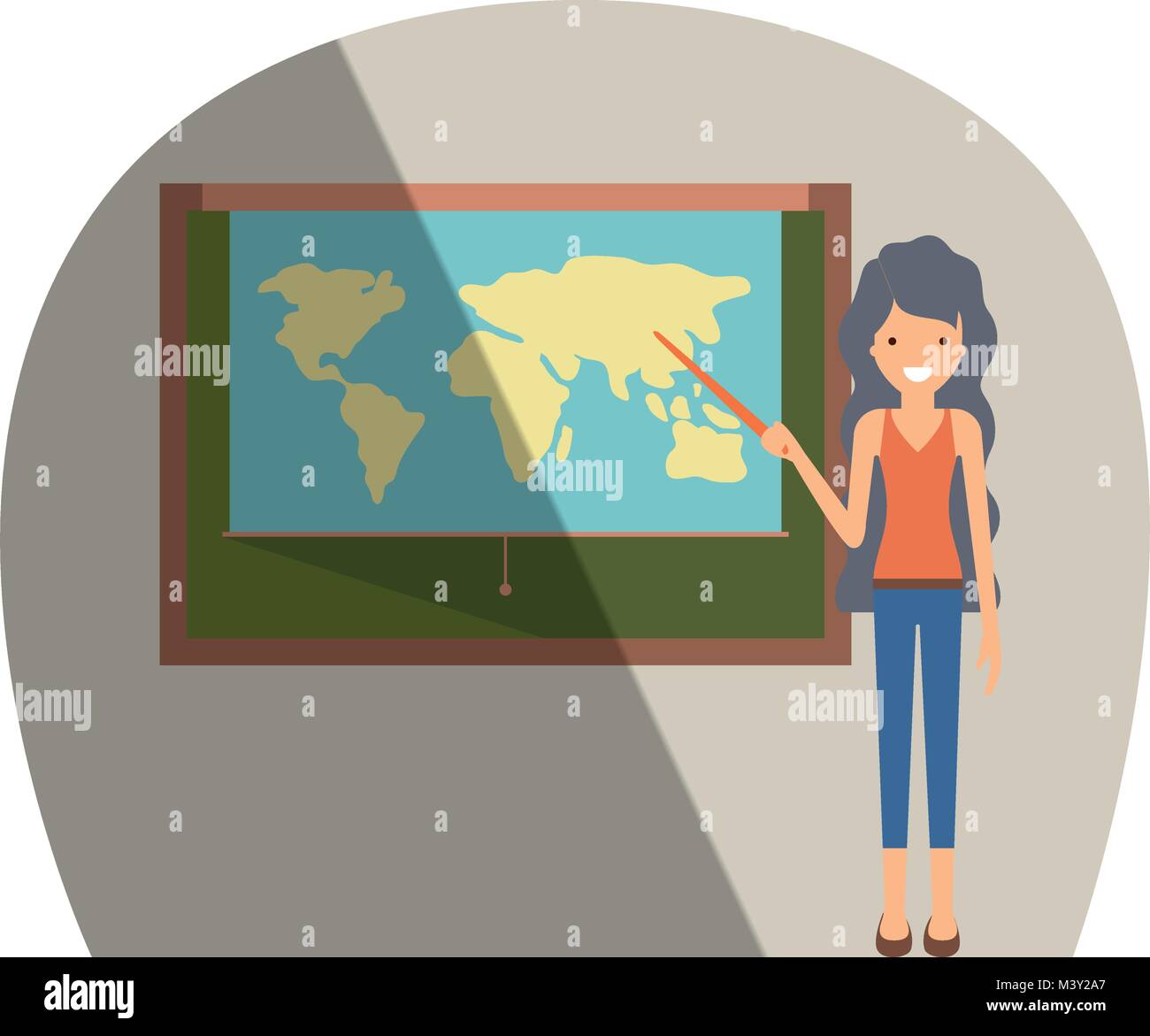 Geography lesson in school Stock Vector Images - Alamy