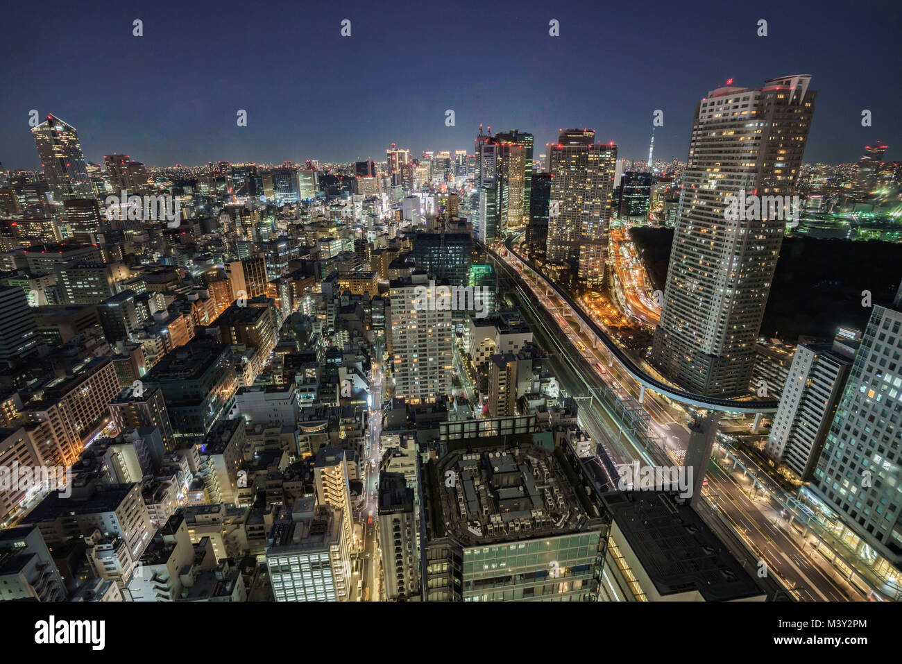 Shiodome Skyline At Night Shiodome City Center