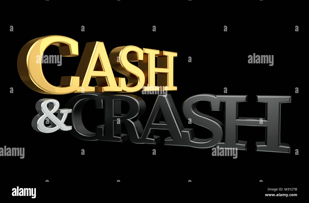 cash and crash 3d rendering Stock Photo - Alamy