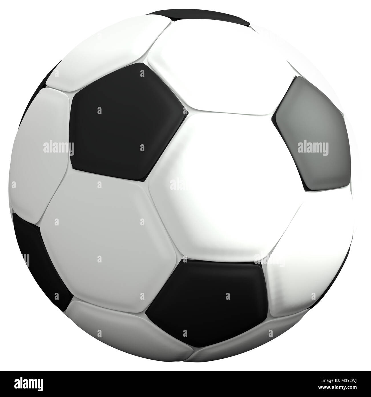 modern rounded isolated soccer football ball 3d rendering Stock Photo ...