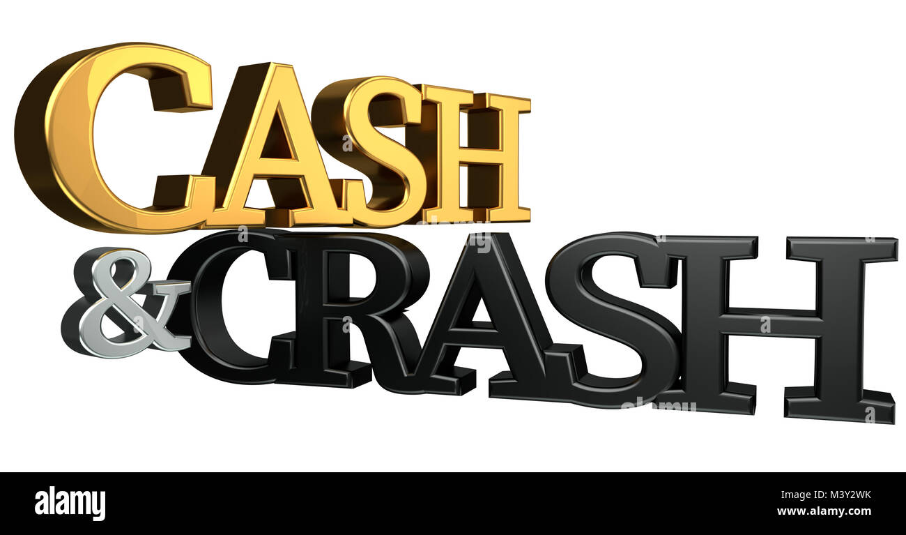 cash and crash 3d rendering Stock Photo - Alamy
