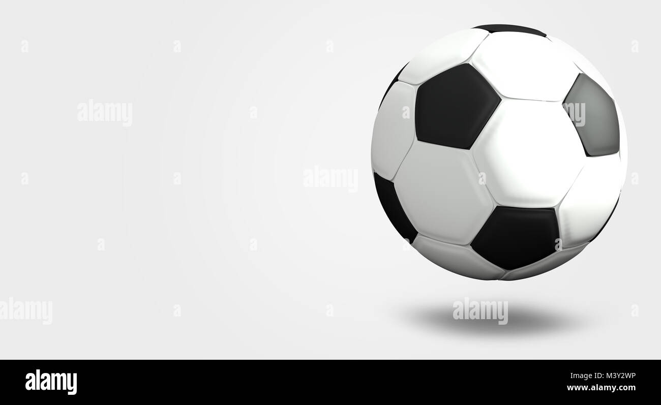 modern rounded isolated soccer football ball 3d rendering Stock Photo ...