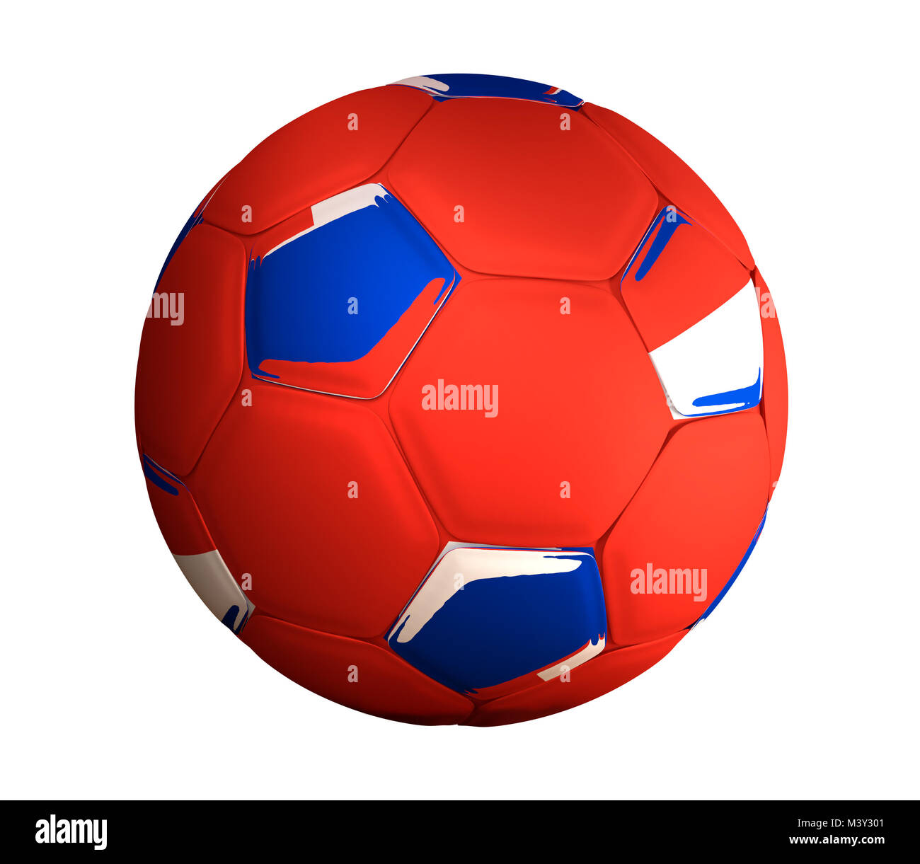 Russia soccer football ball russian colored design 3d rendering Stock ...