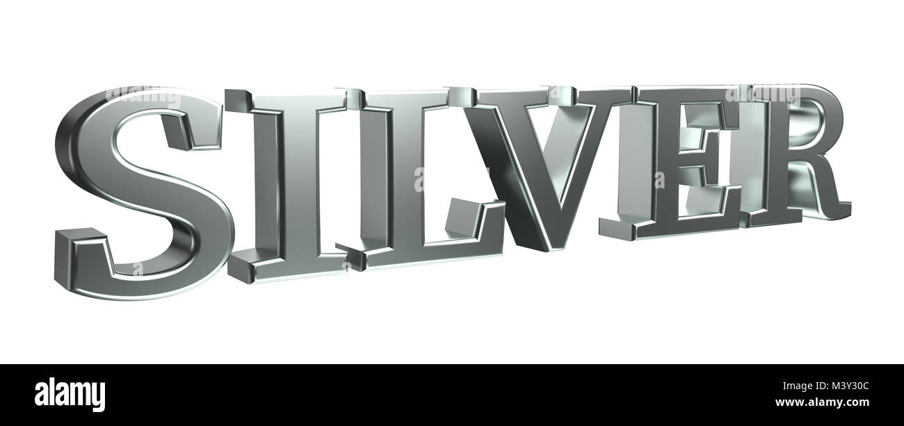Silver bold letters 3d hi-res stock photography and images - Alamy